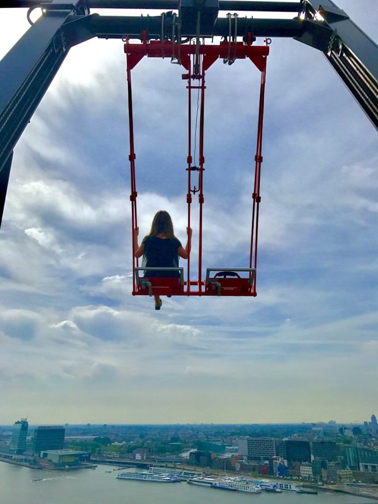 Try the Europe's Highest Swing at A'dam Lookout Tower in Amsterdam!